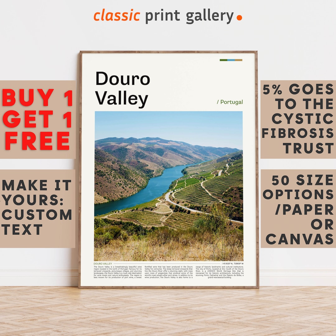 Douro Valley Print, Douro Valley Wall Art, Douro Valley Color Poster ...