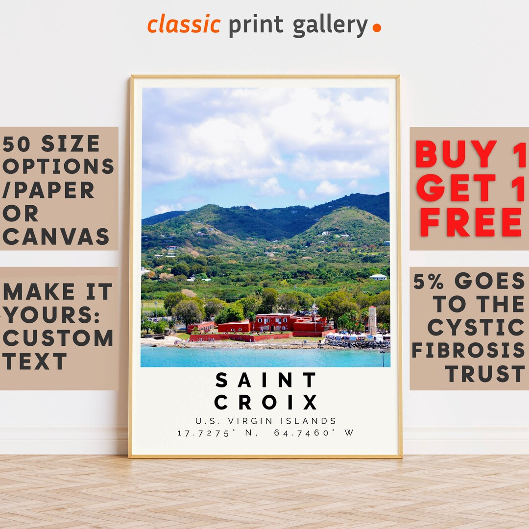 Saint Croix Poster Colorful Print, Saint Croix Wall Art, Saint Croix ...