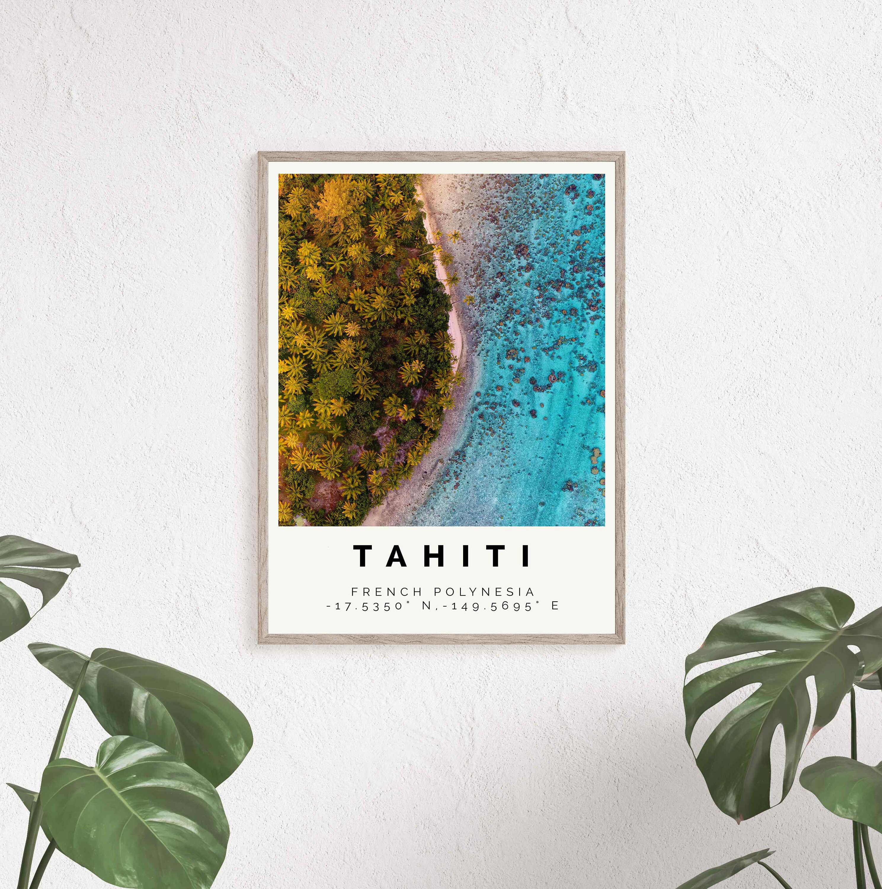 Tahiti Poster Colorful Print Tahiti Wall Art Tahiti Photo - Etsy