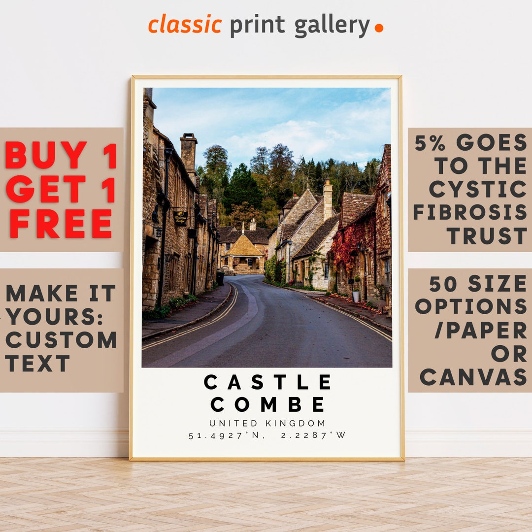 Castle Combe Print,castle Combe Wall Art,castle Combe Colorful Poster ...