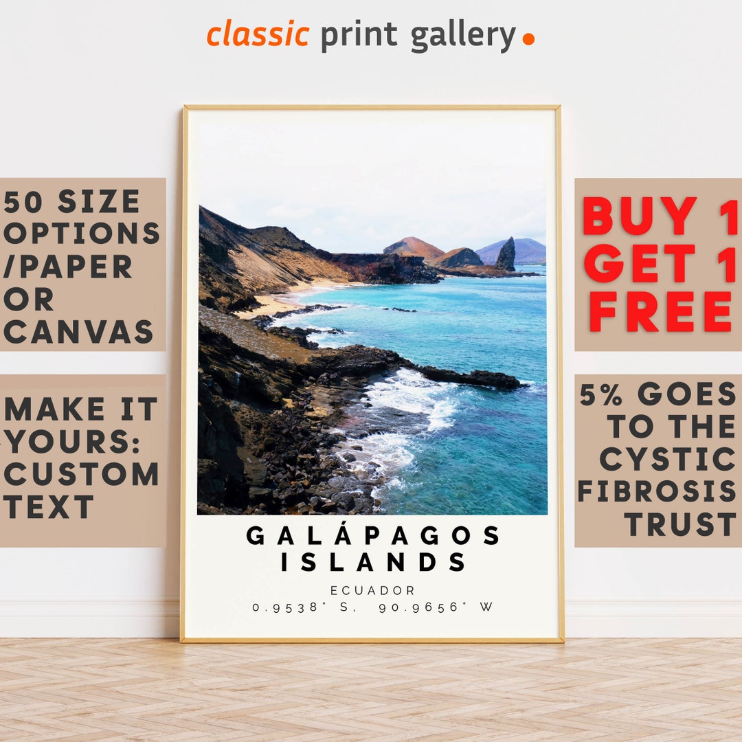 Galápagos Islands Poster Colorful Print, Galápagos Islands Wall Art, Galápagos Islands Photo ...