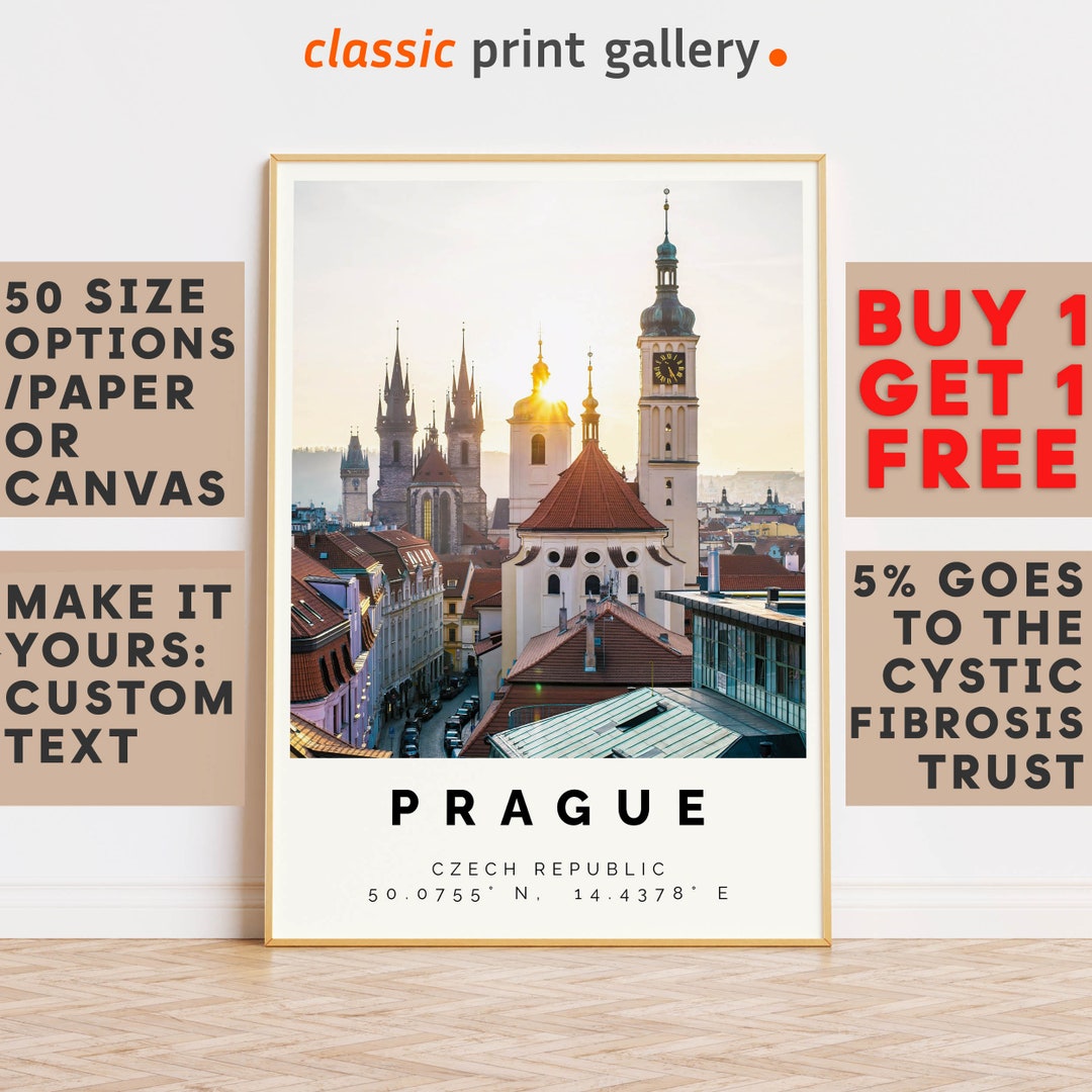 Prague Poster Colorful Print, Prague Wall Art, Prague Photo Decor ...