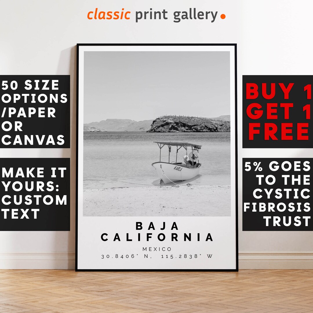 Baja California Print Black and White Photo, Baja California Wall Art ...