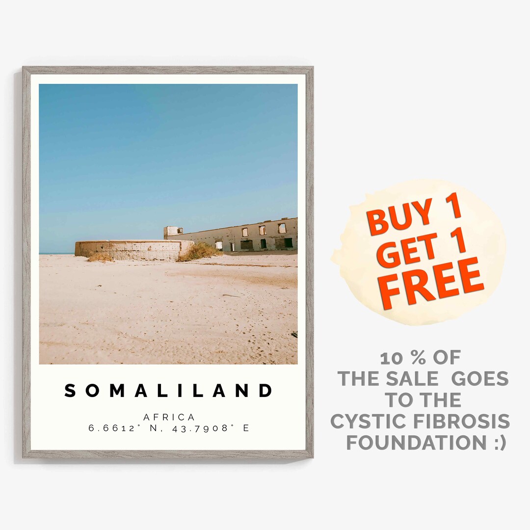 Somaliland Poster Colorful Print Somaliland Wall Art - Etsy