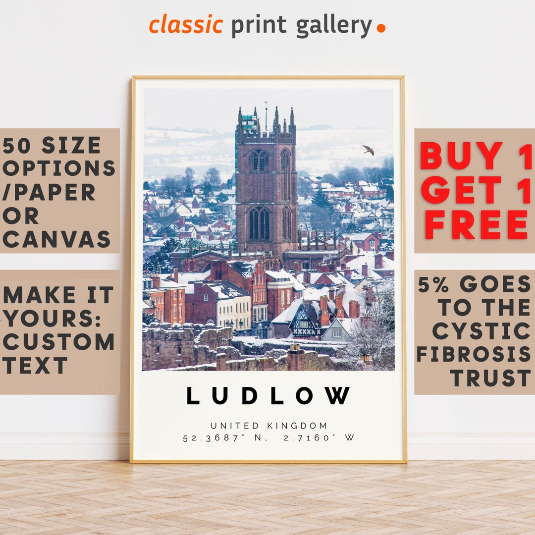 Ludlow Poster Colorful Print, Ludlow Wall Art, Ludlow Photo Decor ...