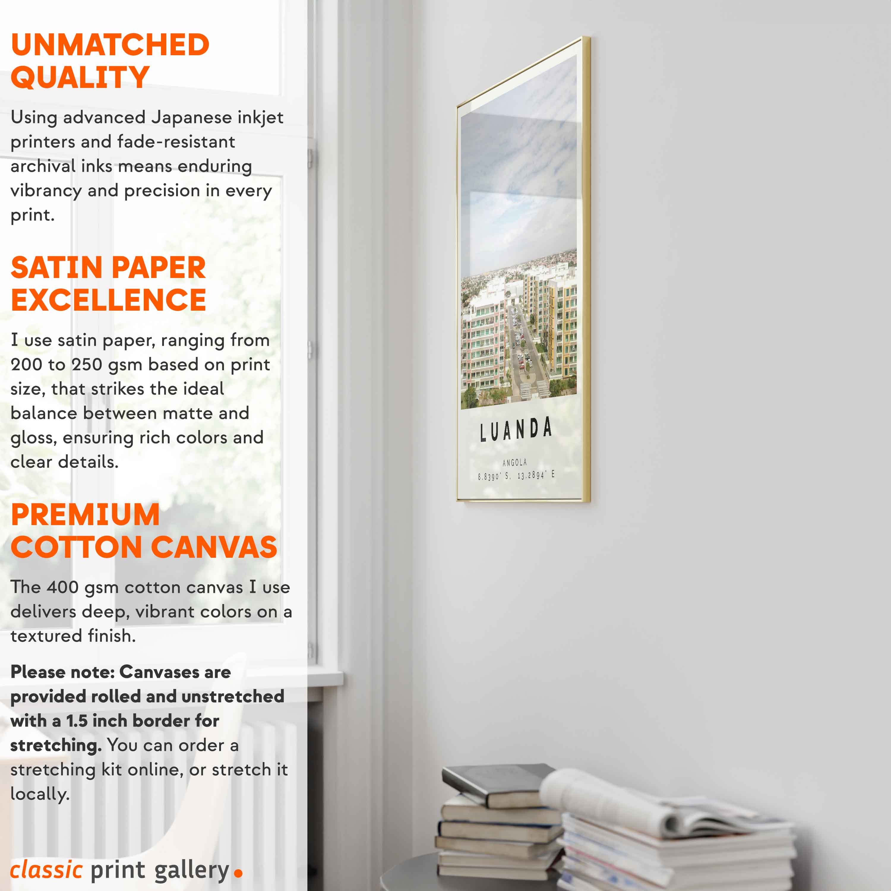Luanda Poster Colorful Print, Luanda Wall Art, Luanda Photo Decor ...