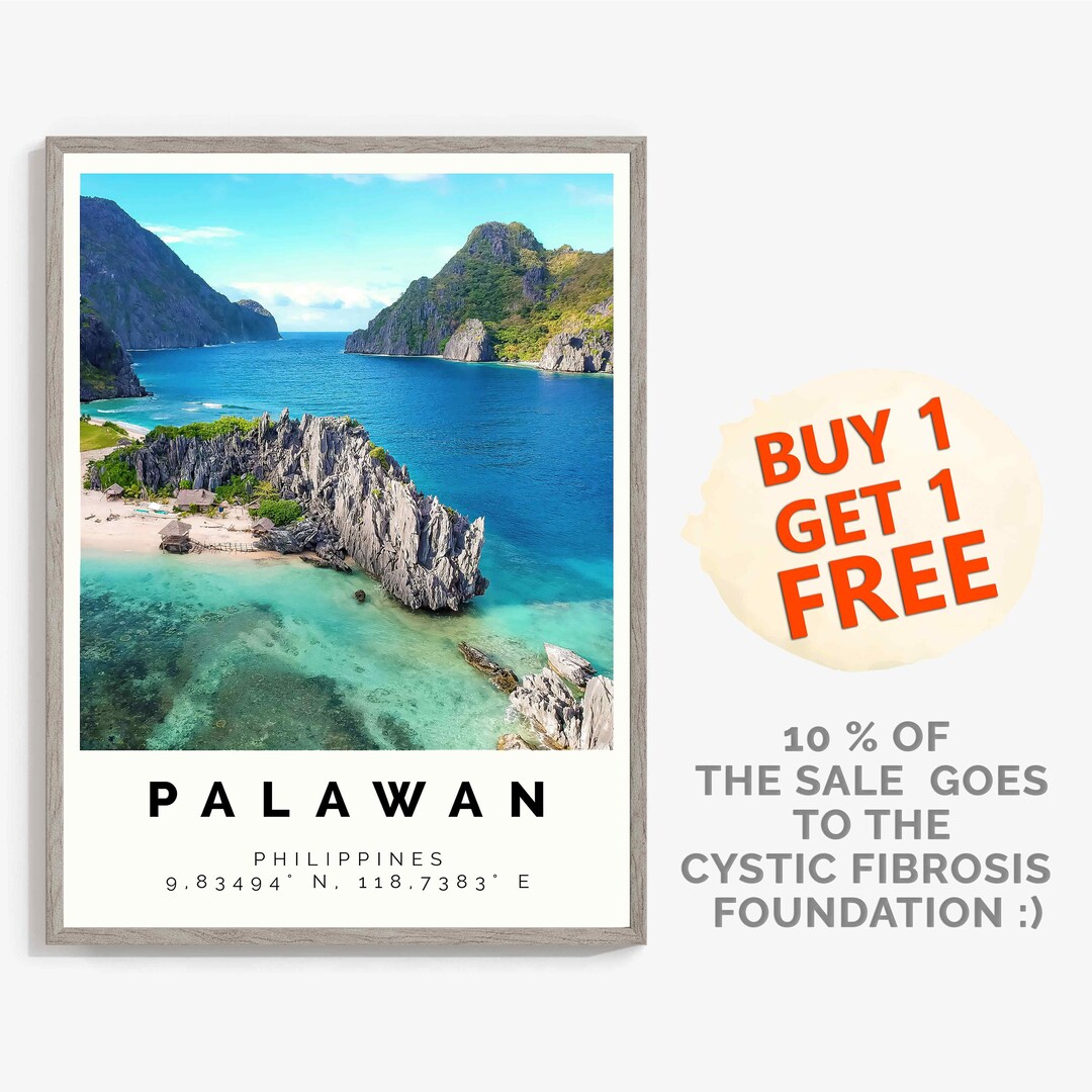 Palawan Poster Colorful Print Palawan Wall Art Palawan Photo - Etsy