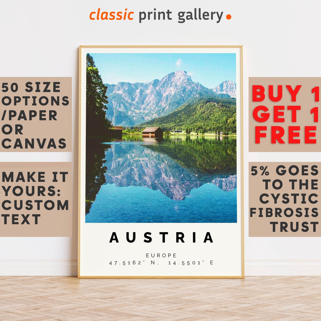Austria Poster Colorful Print, Austria Wall Art, Austria Photo Decor ...