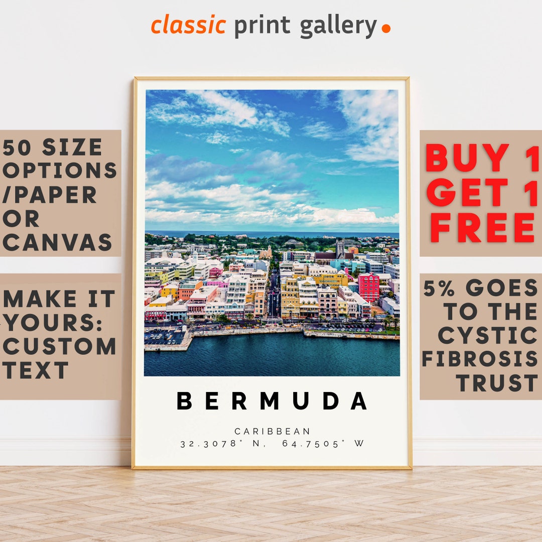 Bermuda Poster Colorful Print, Bermuda Wall Art, Bermuda Photo Decor ...