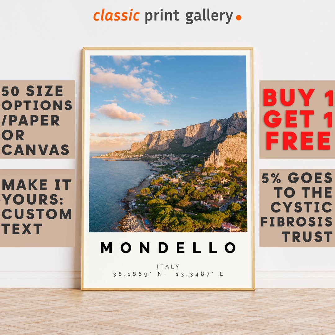 Mondello Poster Colorful Print, Mondello Wall Art, Mondello Photo Decor ...