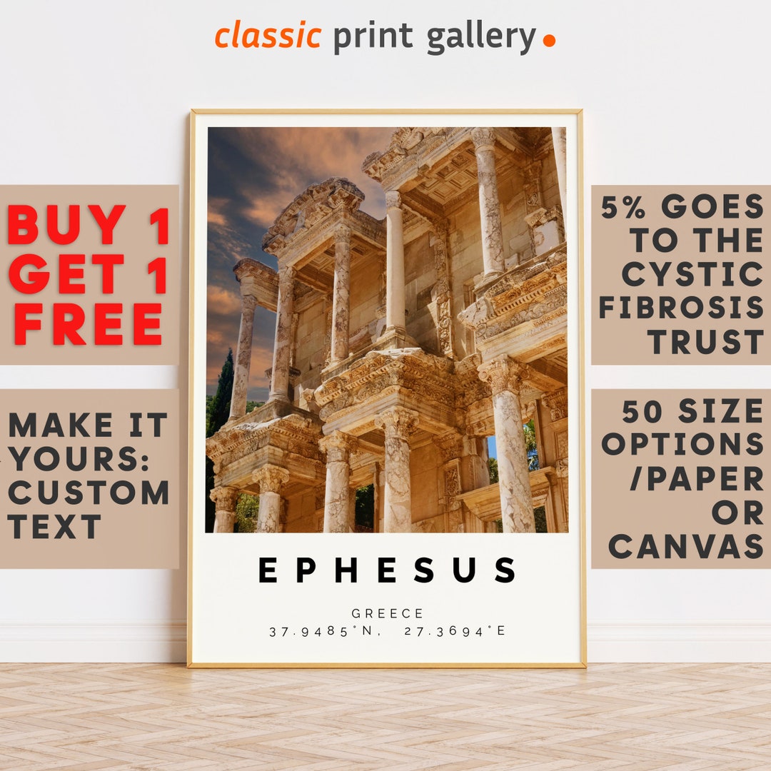 Ephesus Print,ephesus Wall Art,ephesus Colorful Poster,personalized ...