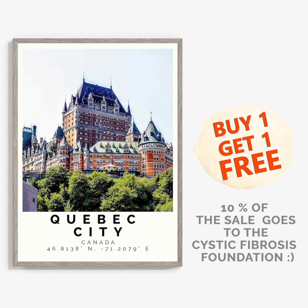 Quebec City Poster Colorful Print Quebec City Wall Art - Etsy