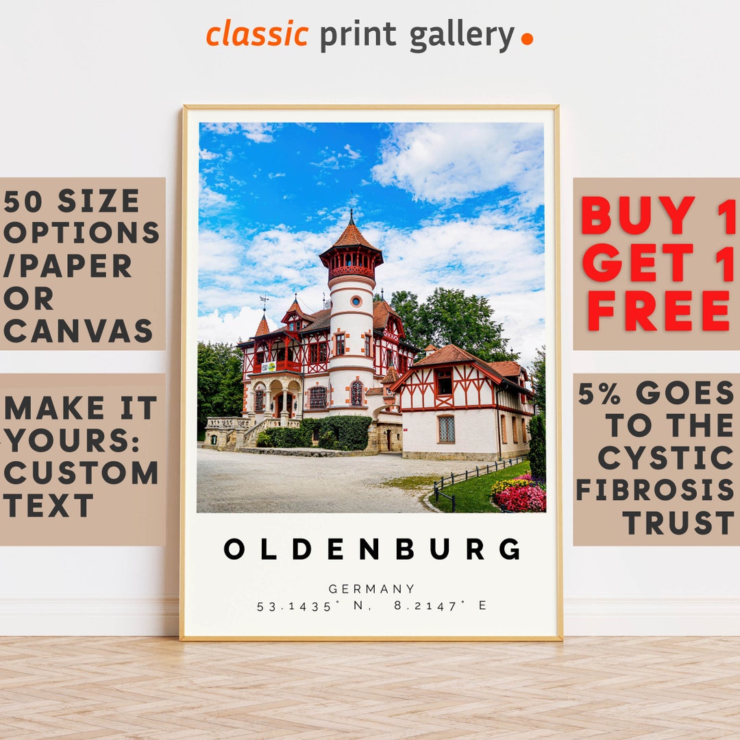 Oldenburg Poster Colorful Print, Oldenburg Wall Art, Oldenburg Photo ...
