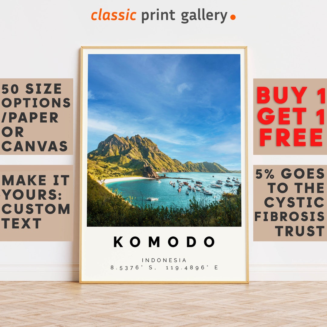 Komodo Poster Colorful Print, Komodo Wall Art, Komodo Photo Decor ...