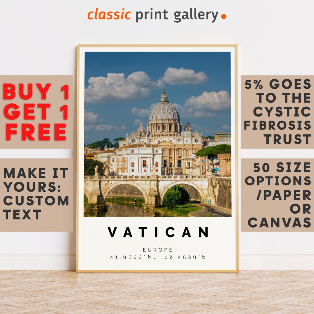 Vatican Print,vatican Wall Art,vatican Colorful Poster,personalized ...