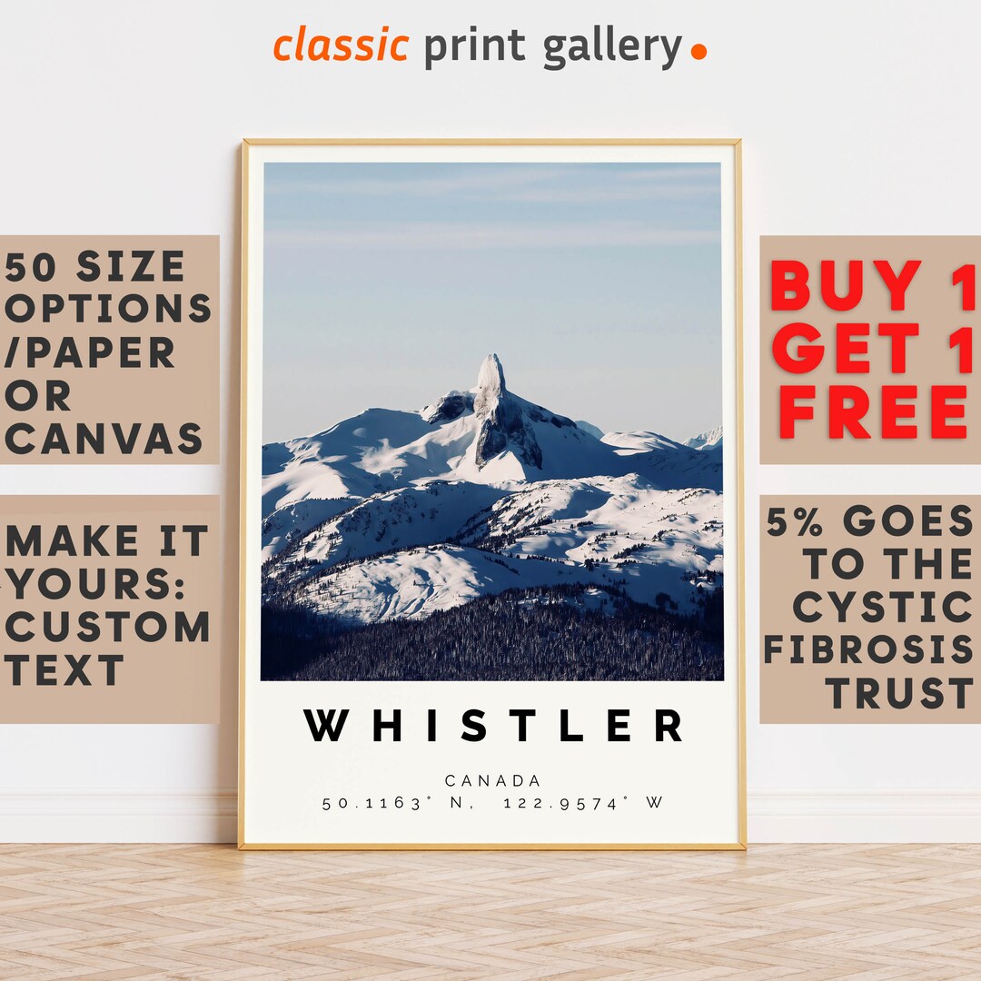 Whistler Poster Colorful Print, Whistler Wall Art, Whistler Photo Decor ...