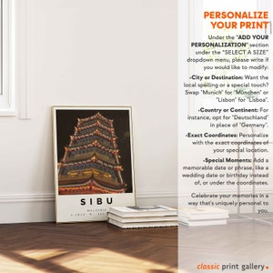 Sibu Poster Colorful Print, Sibu Wall Art, Sibu Photo Decor, Sibu Gift ...