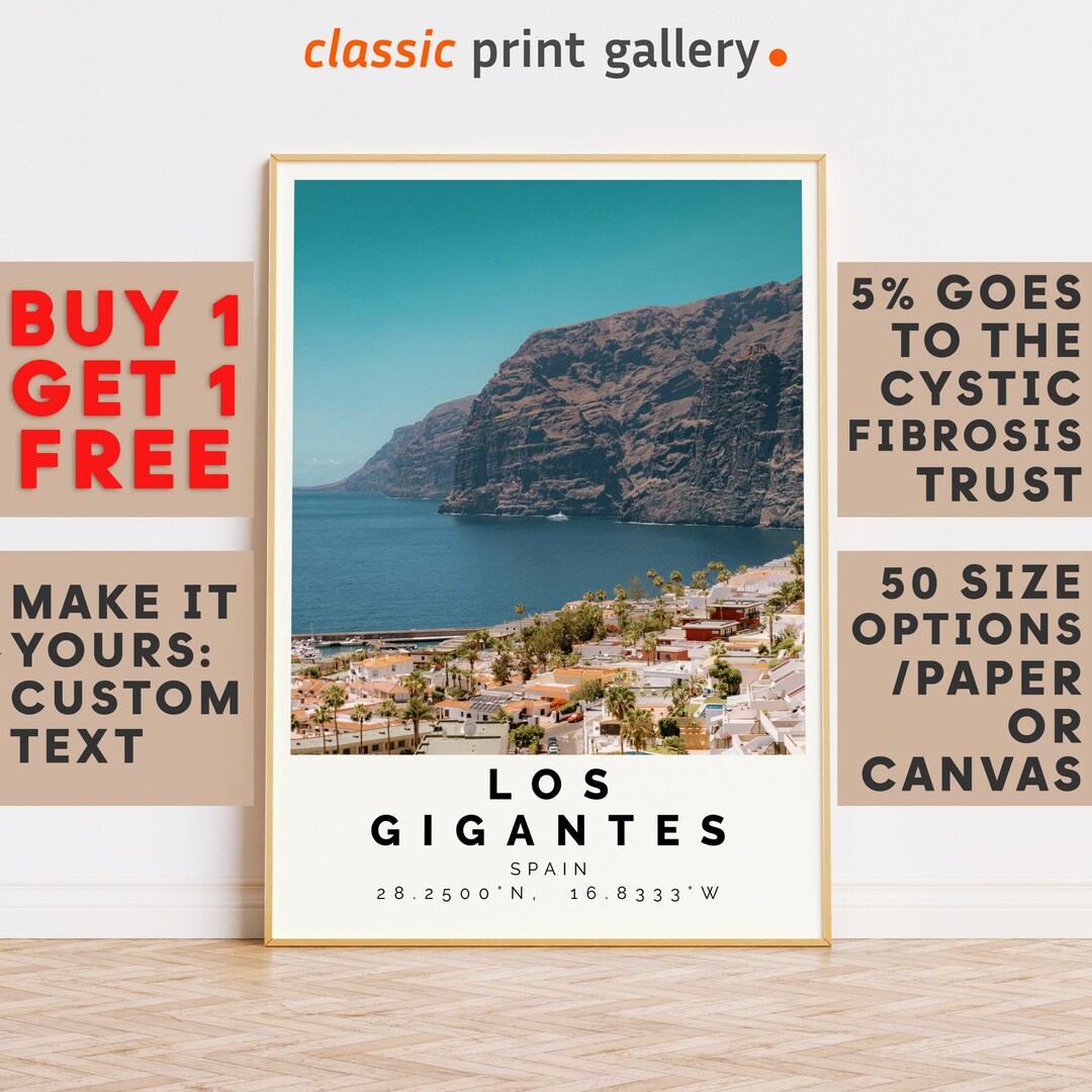 Los Gigantes Print,los Gigantes Wall Art,los Gigantes Colorful Poster ...
