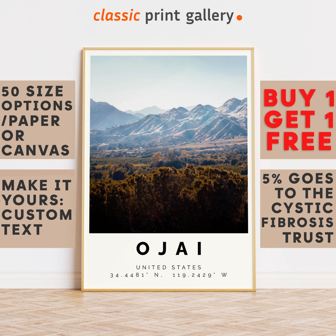 Ojai Poster Colorful Print, Ojai Wall Art, Ojai Photo Decor, Ojai Gift ...