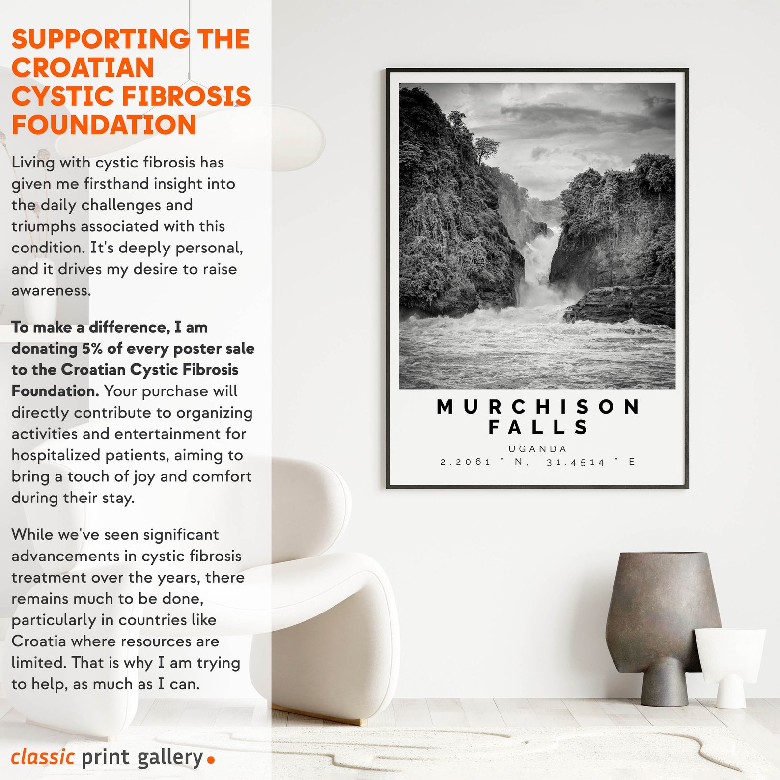 Murchison Falls Print,murchison Falls Wall Art,murchison Falls Black ...