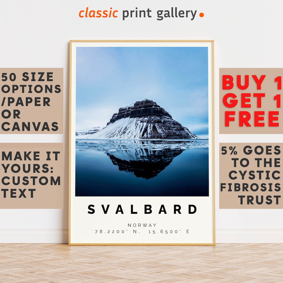 Svalbard Poster Colorful Print, Svalbard Wall Art, Svalbard Photo Decor ...