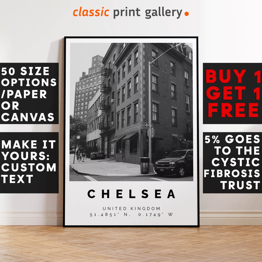 Chelsea Print Black and White Photo New York, Chelsea Wall Art, Chelsea ...