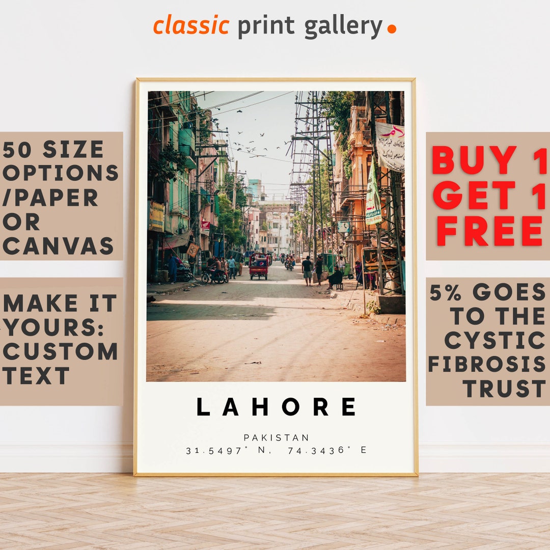 Lahore Poster Colorful Print, Lahore Wall Art, Lahore Photo Decor ...