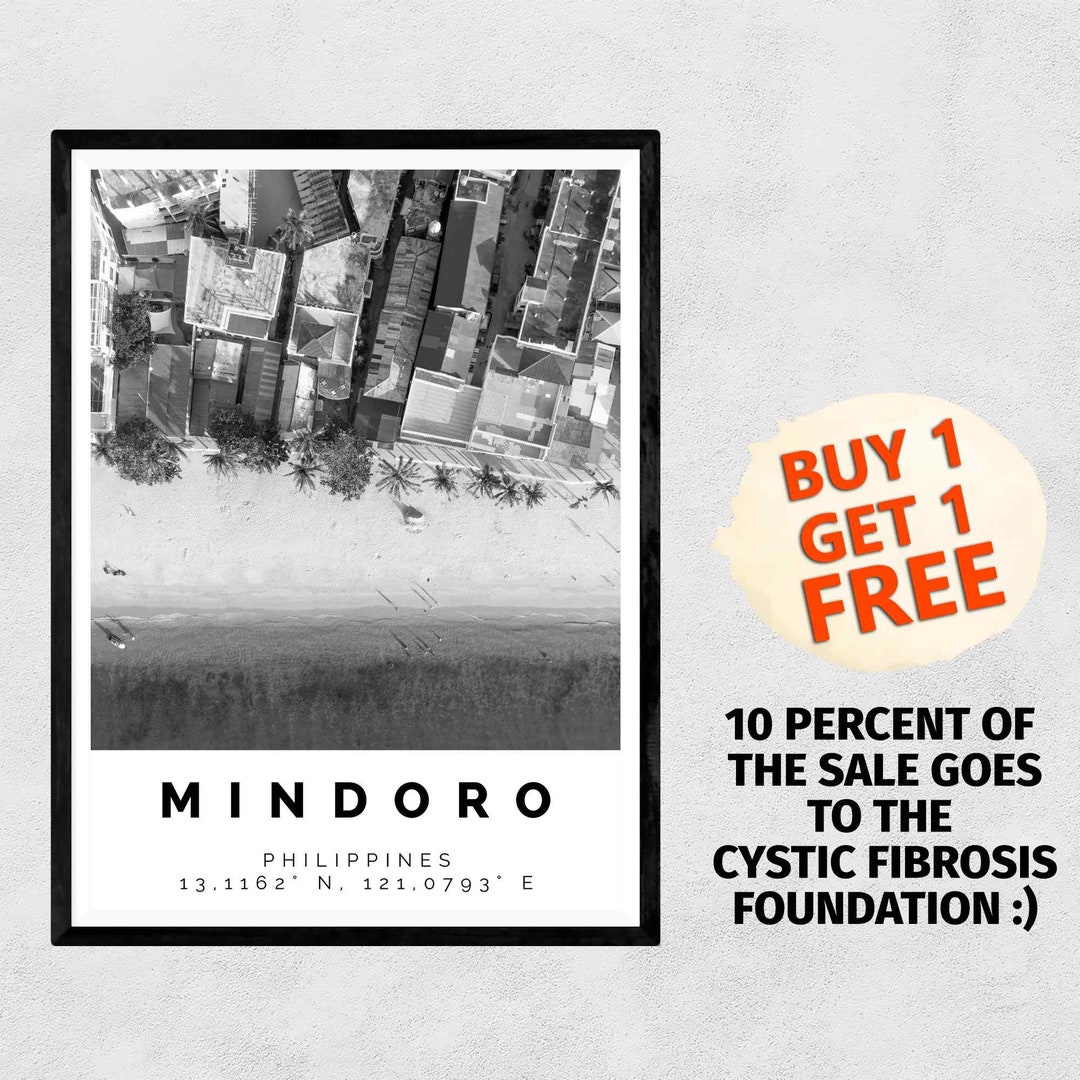 Mindoro Poster Black and White Print Mindoro Wall Art - Etsy