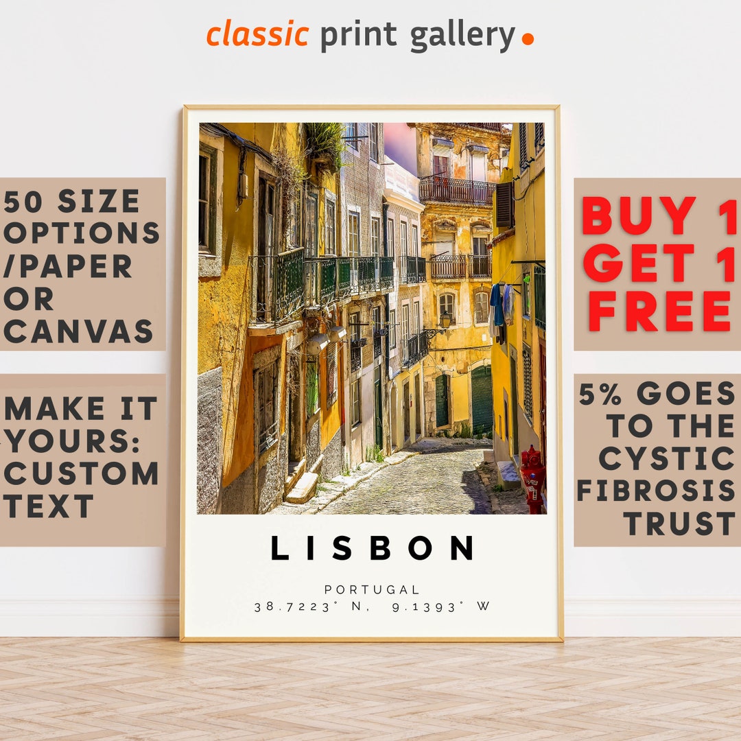 Lisbon Poster Colorful Print, Lisbon Wall Art, Lisbon Photo Decor ...