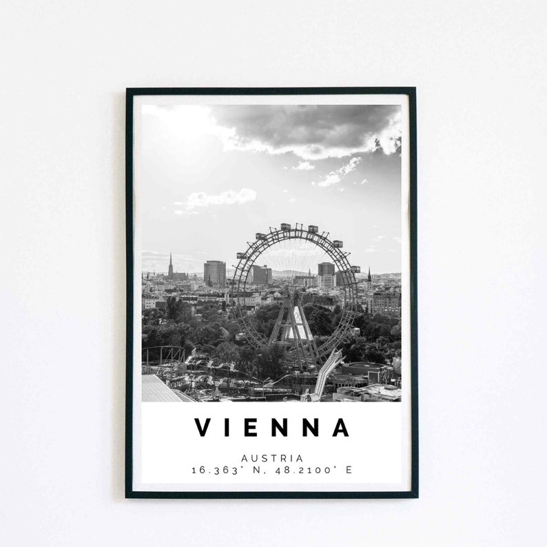 Vienna Print Black and White Photo Vienna Wall Art Vienna - Etsy