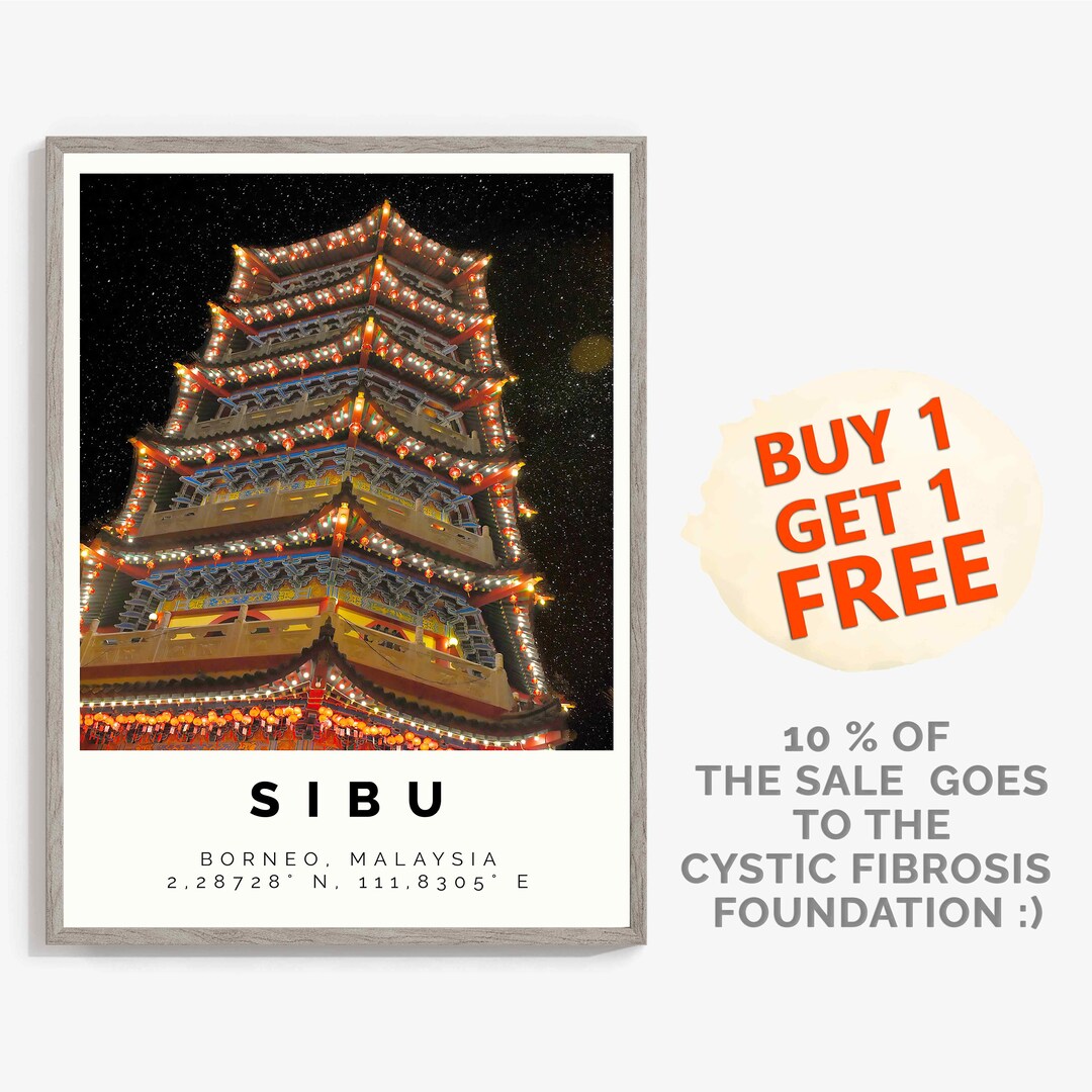 Sibu Poster Colorful Print Sibu Wall Art Sibu Photo Decor - Etsy