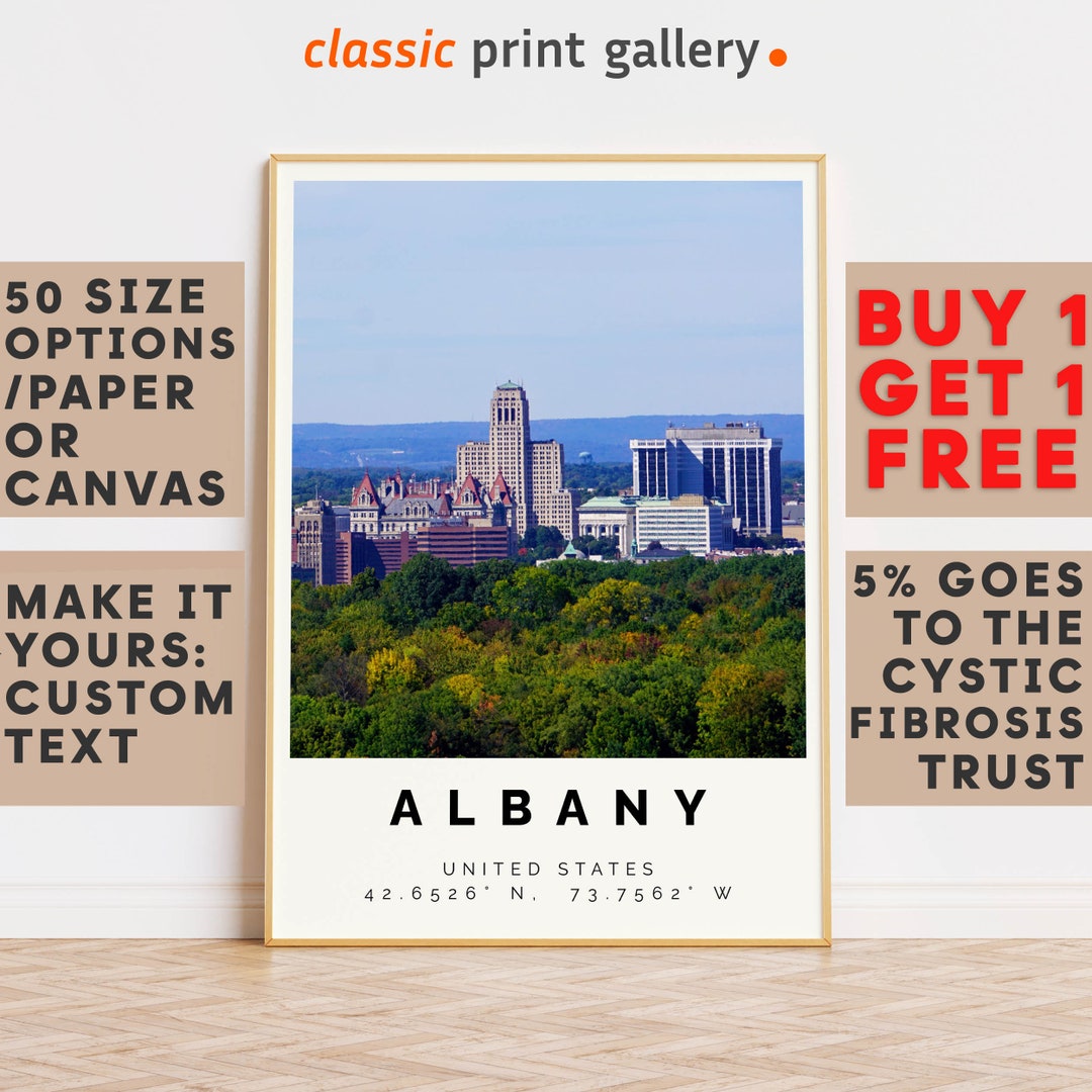 Albany Poster Colorful Print, Albany Wall Art, Albany Photo Decor ...