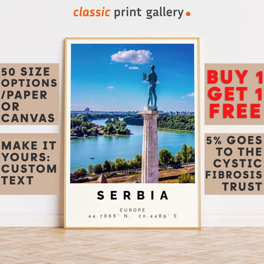 Serbia Poster Colorful Print, Serbia Wall Art, Serbia Photo Decor ...