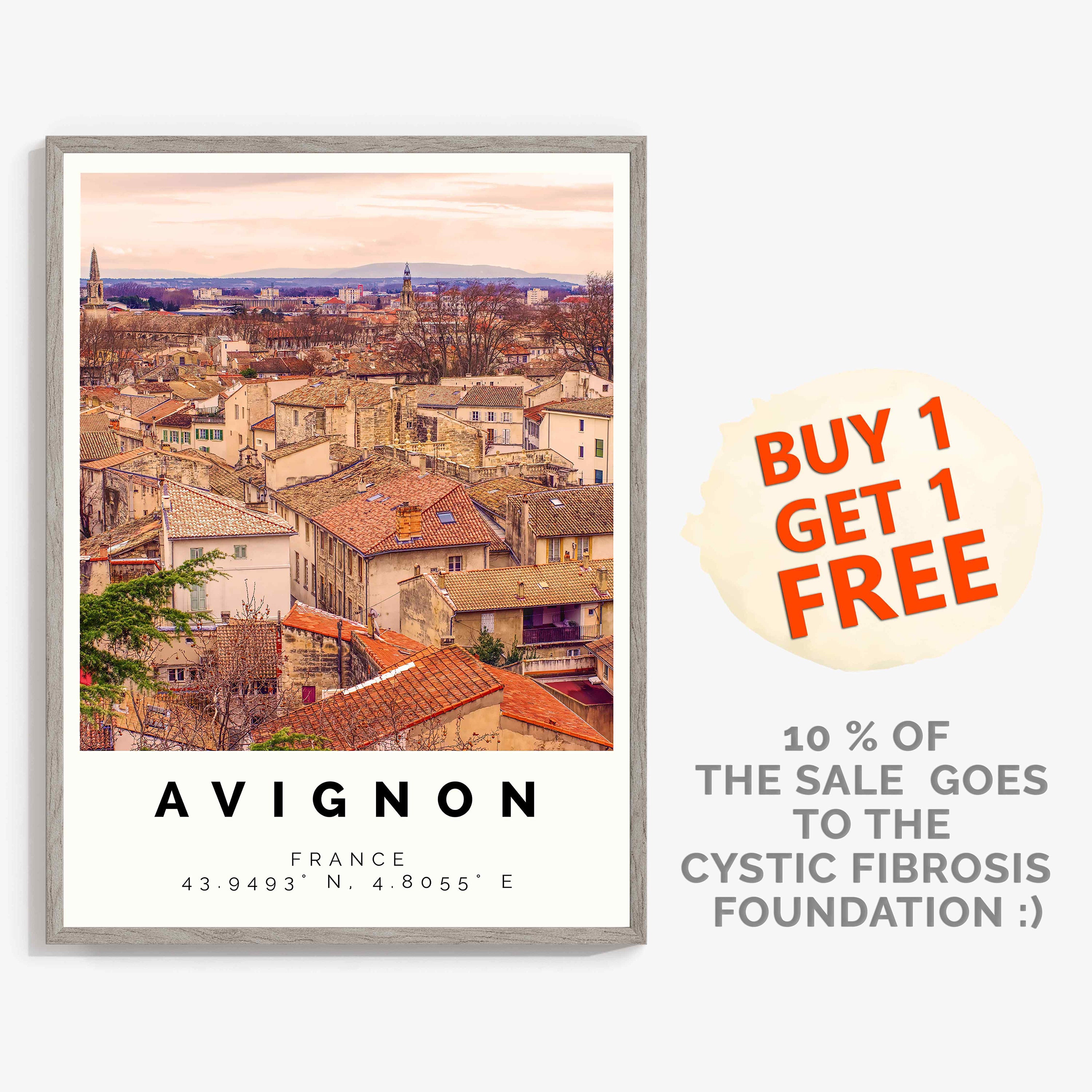 Avignon Poster Colorful Print Avignon Wall Art Avignon Photo - Etsy