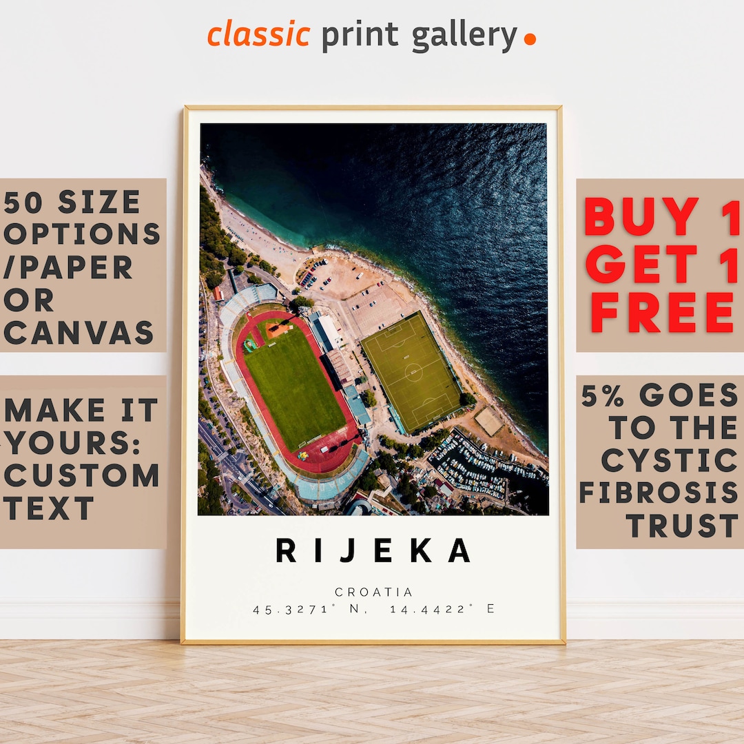 Rijeka Poster Colorful Print, Rijeka Wall Art, Rijeka Photo Decor ...