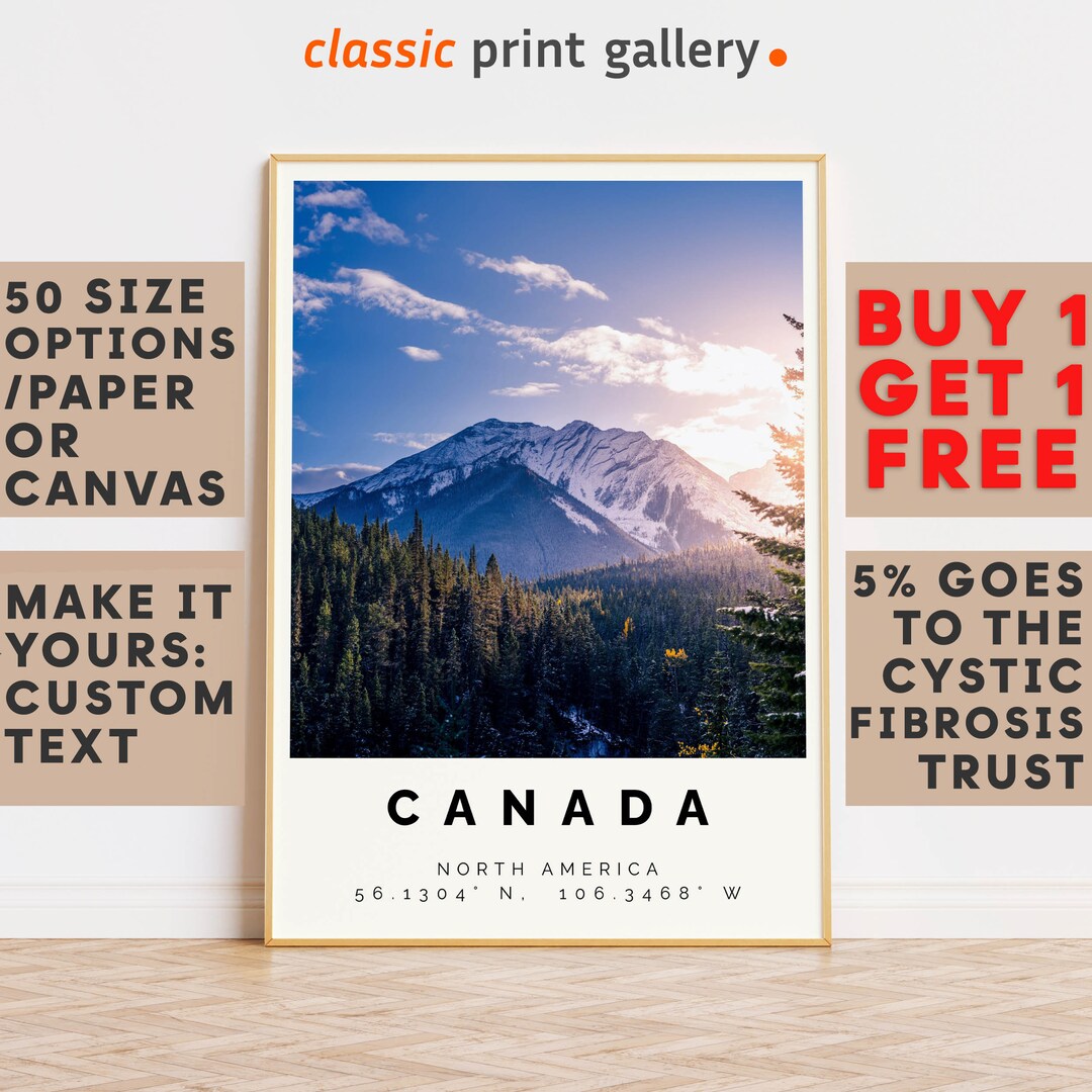 Canada Poster Colorful Print, Canada Wall Art, Canada Photo Decor ...