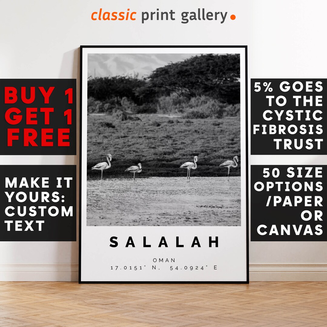 Salalah Print,salalah Wall Art,salalah Black and White Poster ...