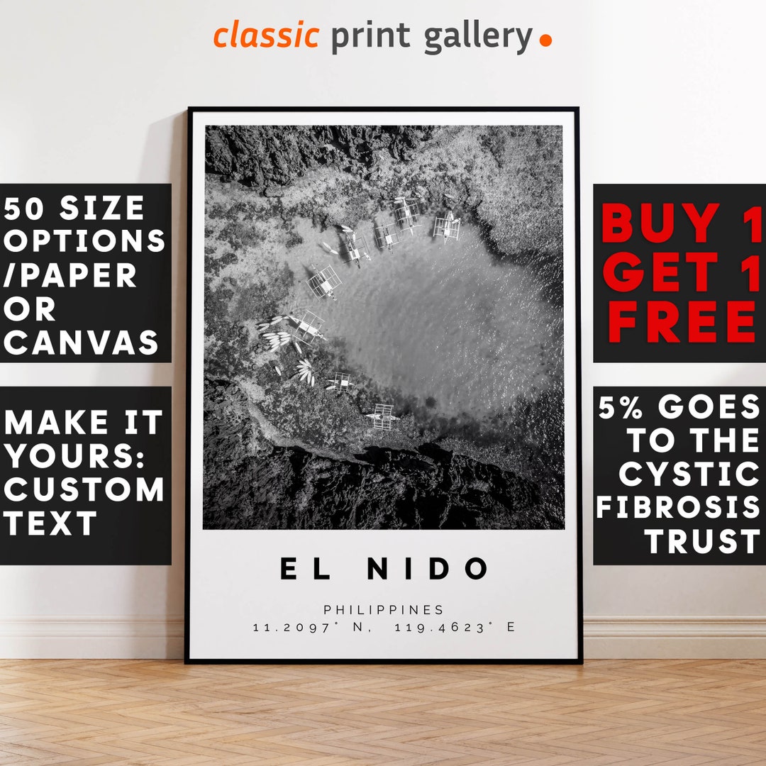 El Nido Print Black and White Photo, El Nido Wall Art, El Nido Travel ...