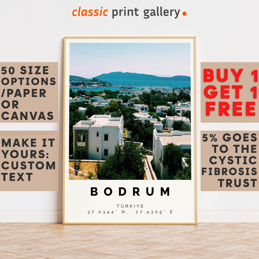 Bodrum Poster Colorful Print, Bodrum Wall Art, Bodrum Photo Decor ...