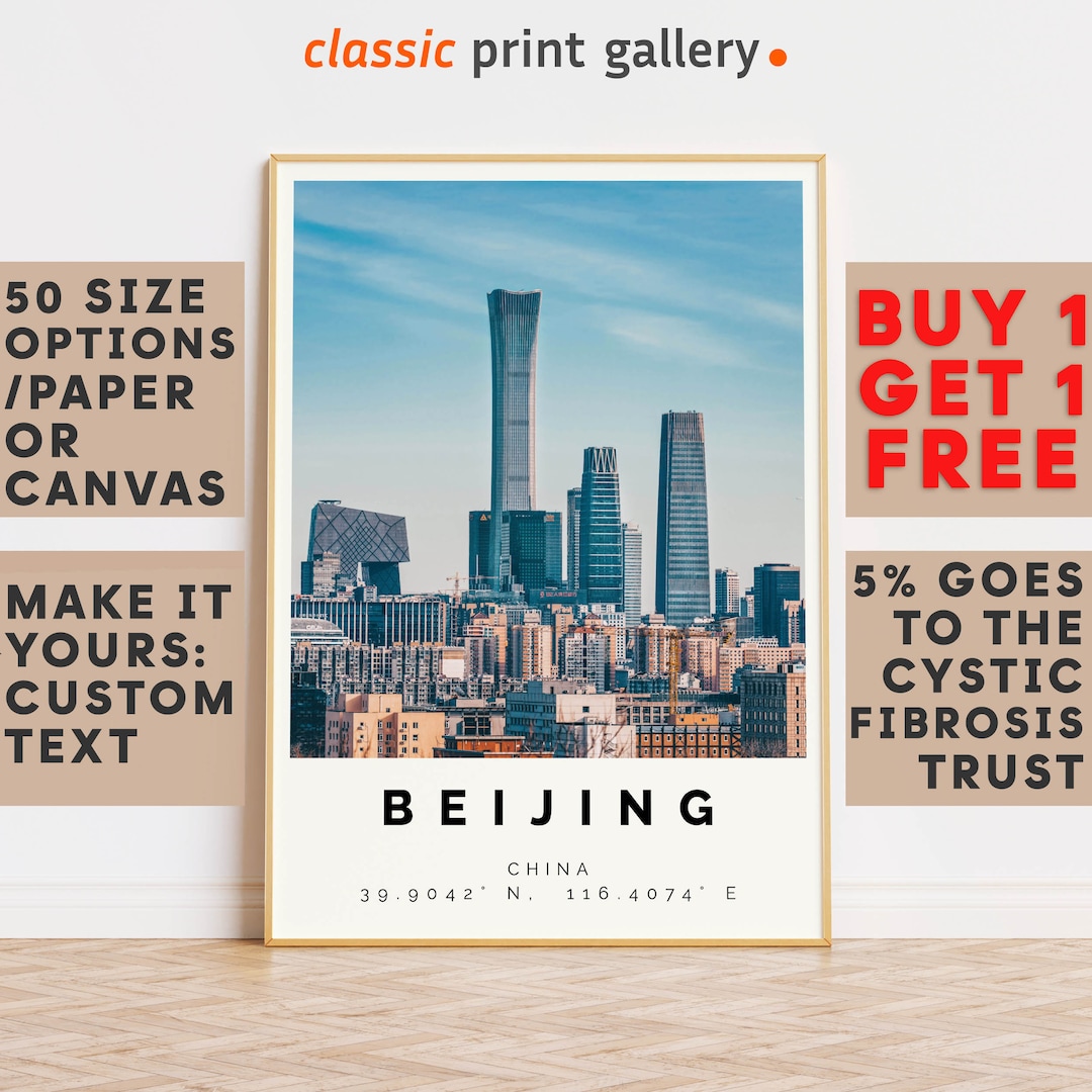 Beijing Poster Colorful Print, Beijing Wall Art, Beijing Photo Decor ...