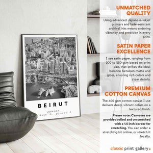 Beirut Poster Black and White Print, Beirut Wall Art, Beirut Travel ...