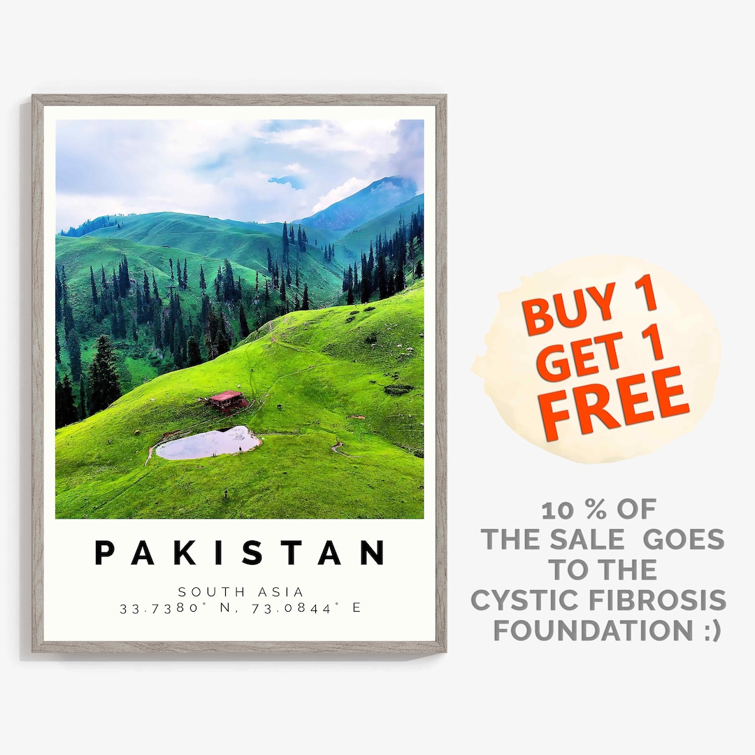 Pakistan Poster Colorful Print Pakistan Wall Art Pakistan - Etsy