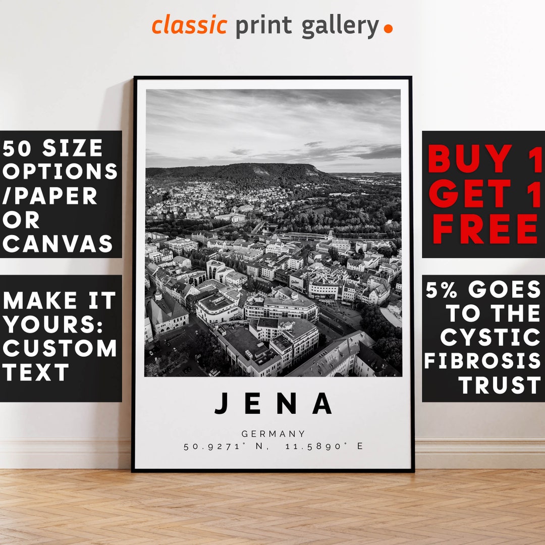 Jena Poster Black and White Print, Jena Wall Art, Jena Photo Print ...