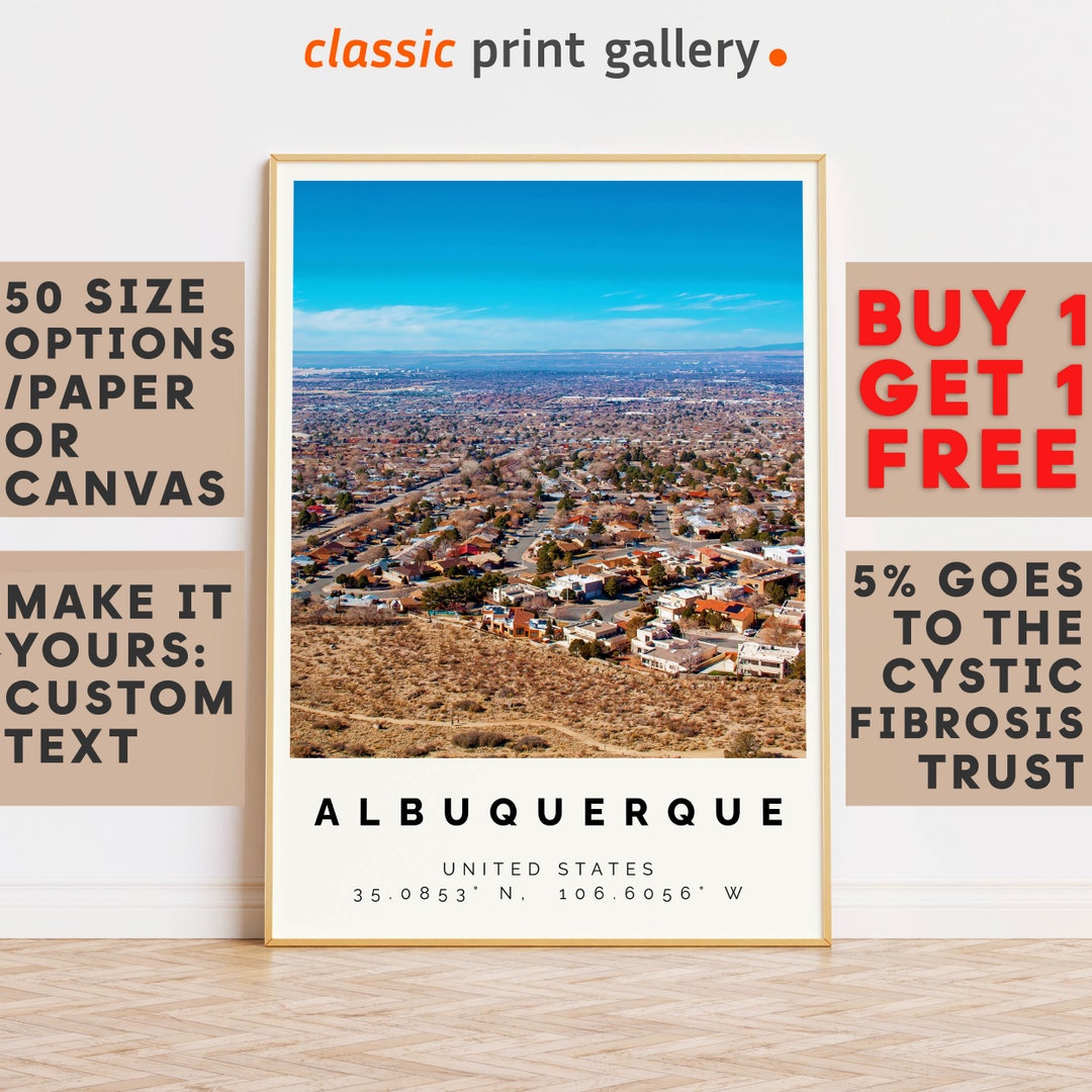 Albuquerque Poster Colorful Print, Albuquerque Wall Art, Albuquerque ...