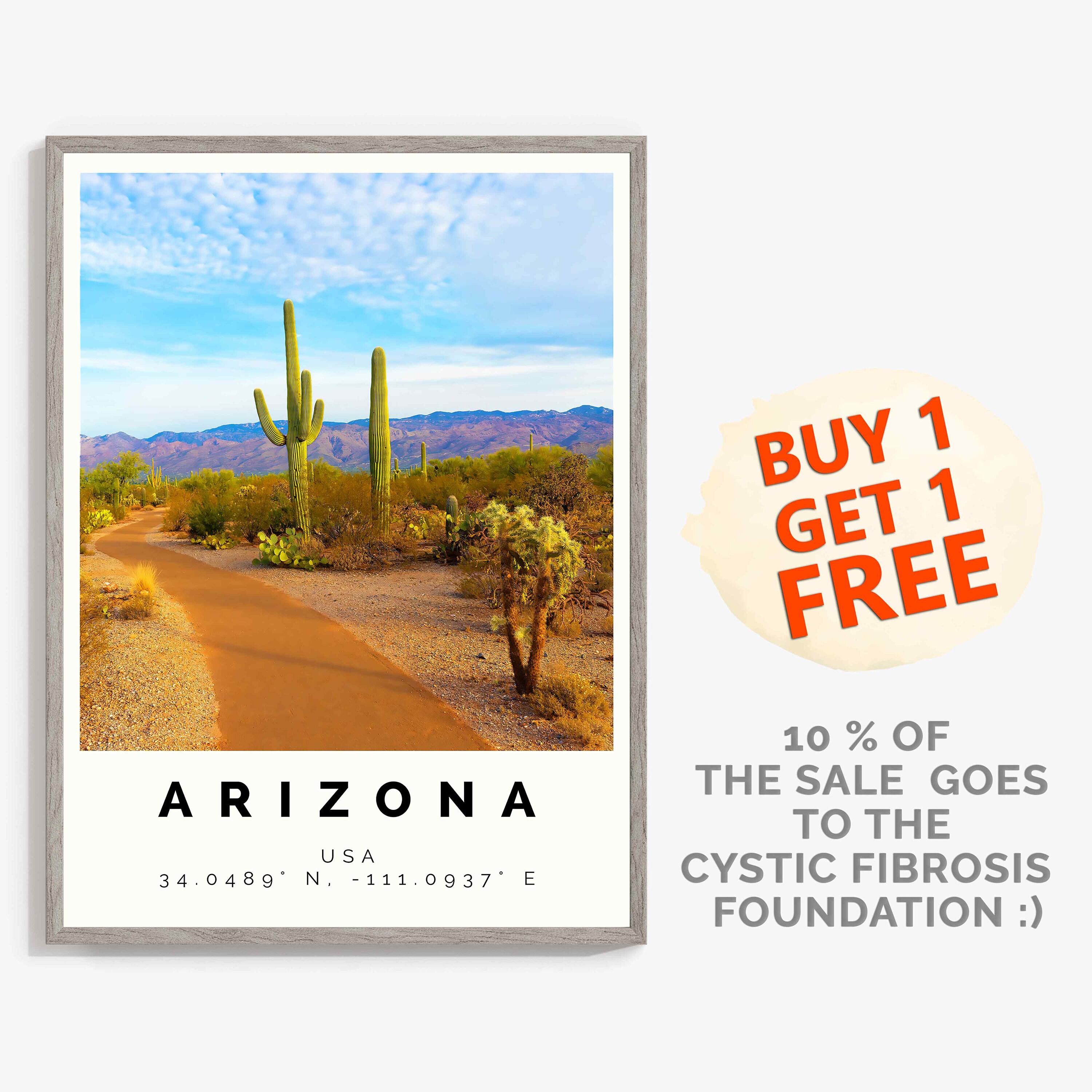 Arizona Poster Colorful Print Arizona Wall Art Arizona Photo - Etsy