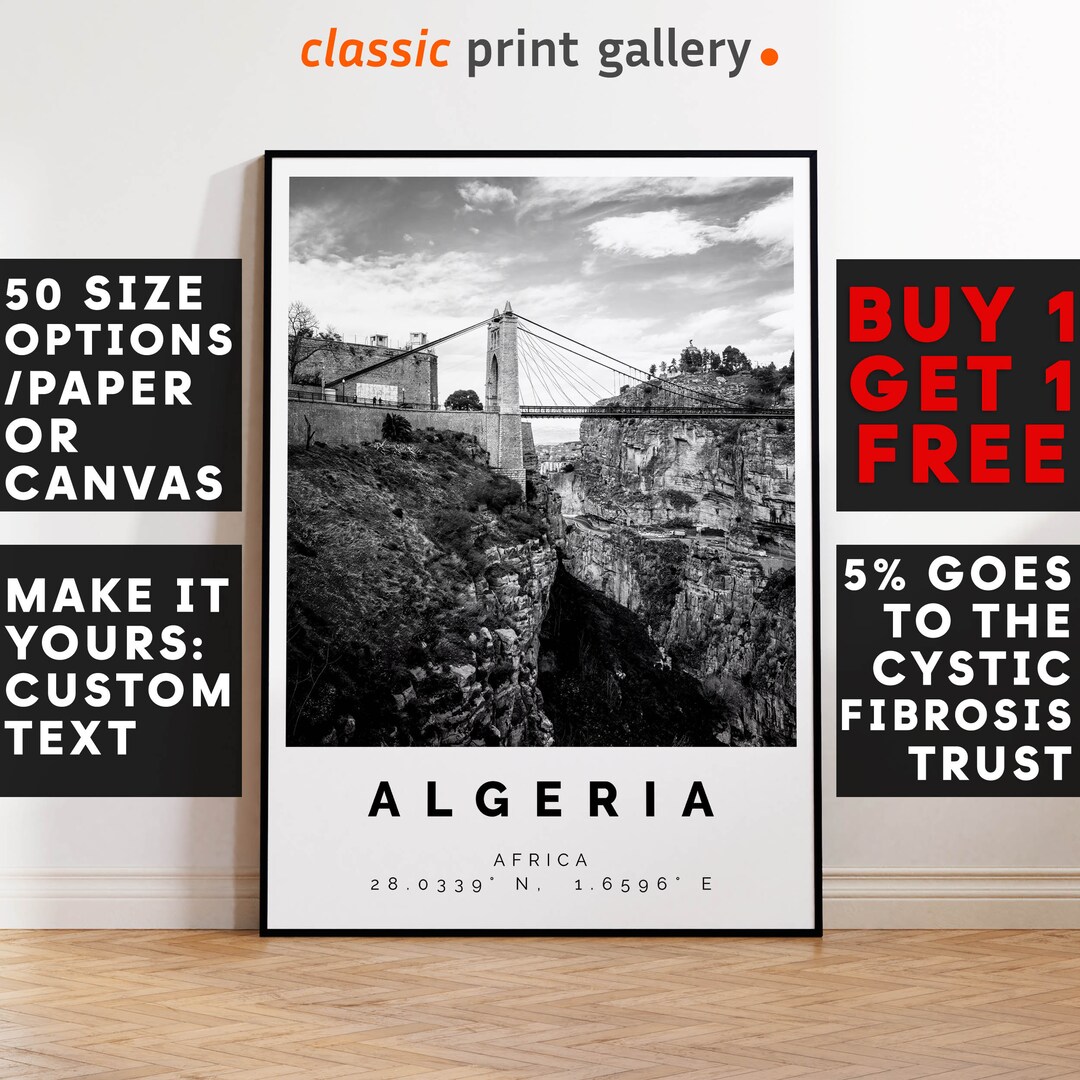 Algeria Print Black and White Photo, Algeria Wall Art, Algeria Travel ...