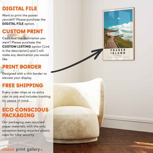 Fraser Island Poster Colorful Print, Fraser Island Wall Art, Fraser ...