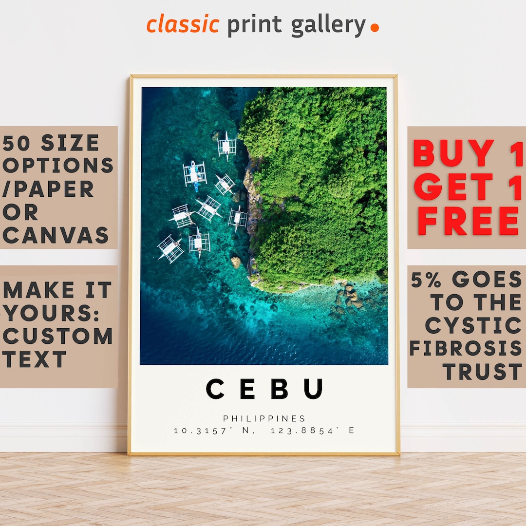 Cebu Poster Colorful Print, Cebu Wall Art, Cebu Photo Decor, Cebu Gift ...