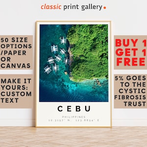Cebu Poster Colorful Print, Cebu Wall Art, Cebu Photo Decor, Cebu Gift ...