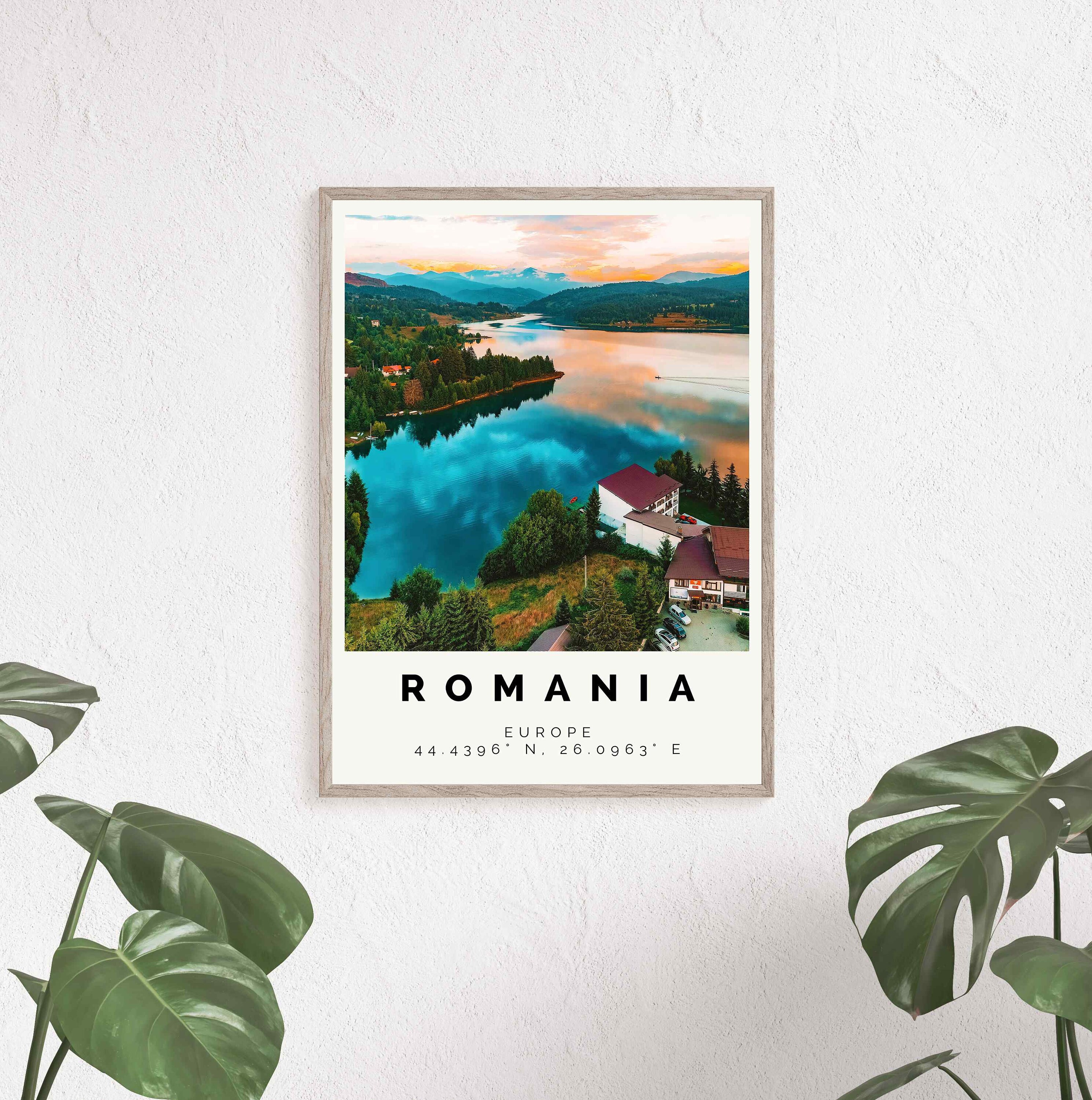 Romania Poster Colorful Print Romania Wall Art Romania Photo - Etsy